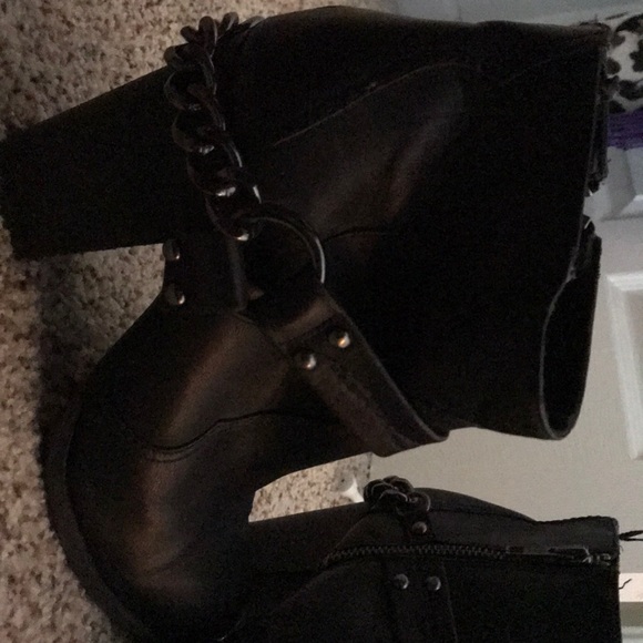 H&M | Shoes | Black Ankle Rocker Boots | Poshmark